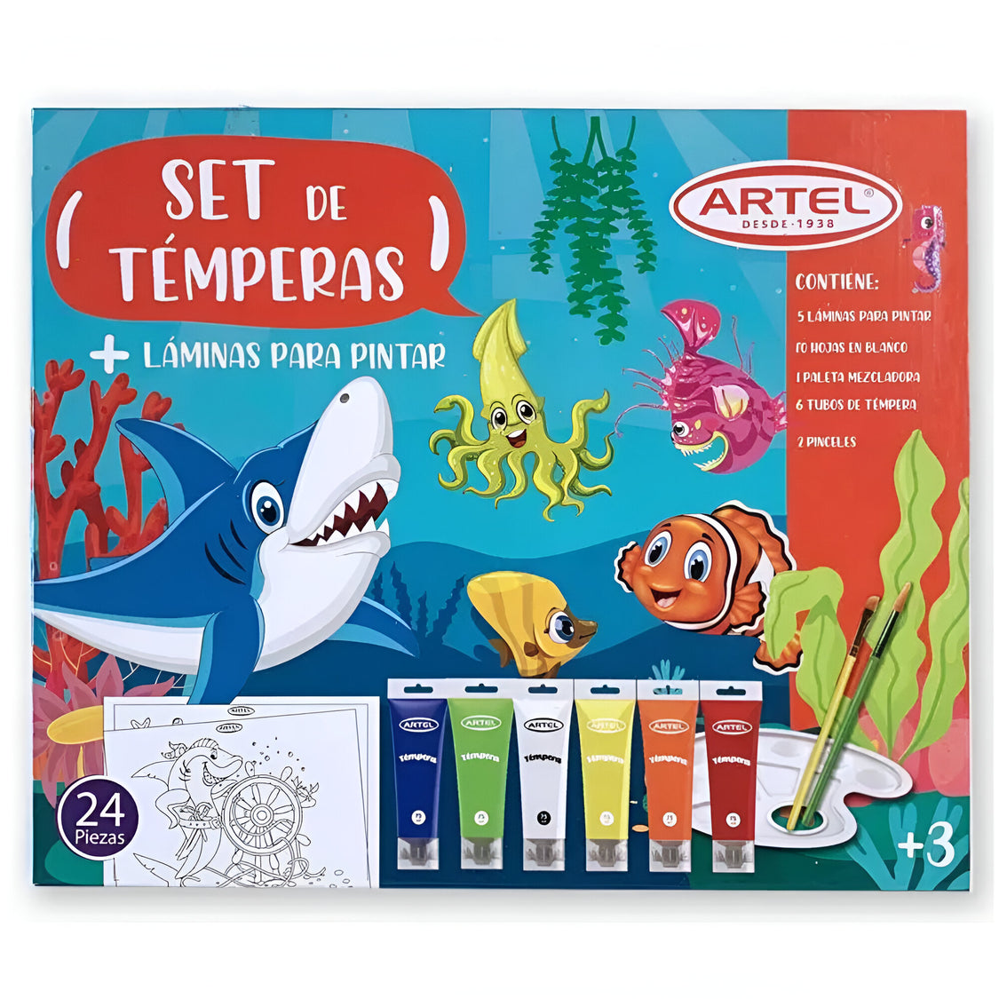 Kit de Témperas para Niños Bajo el Mar Artel – Dibu Chile