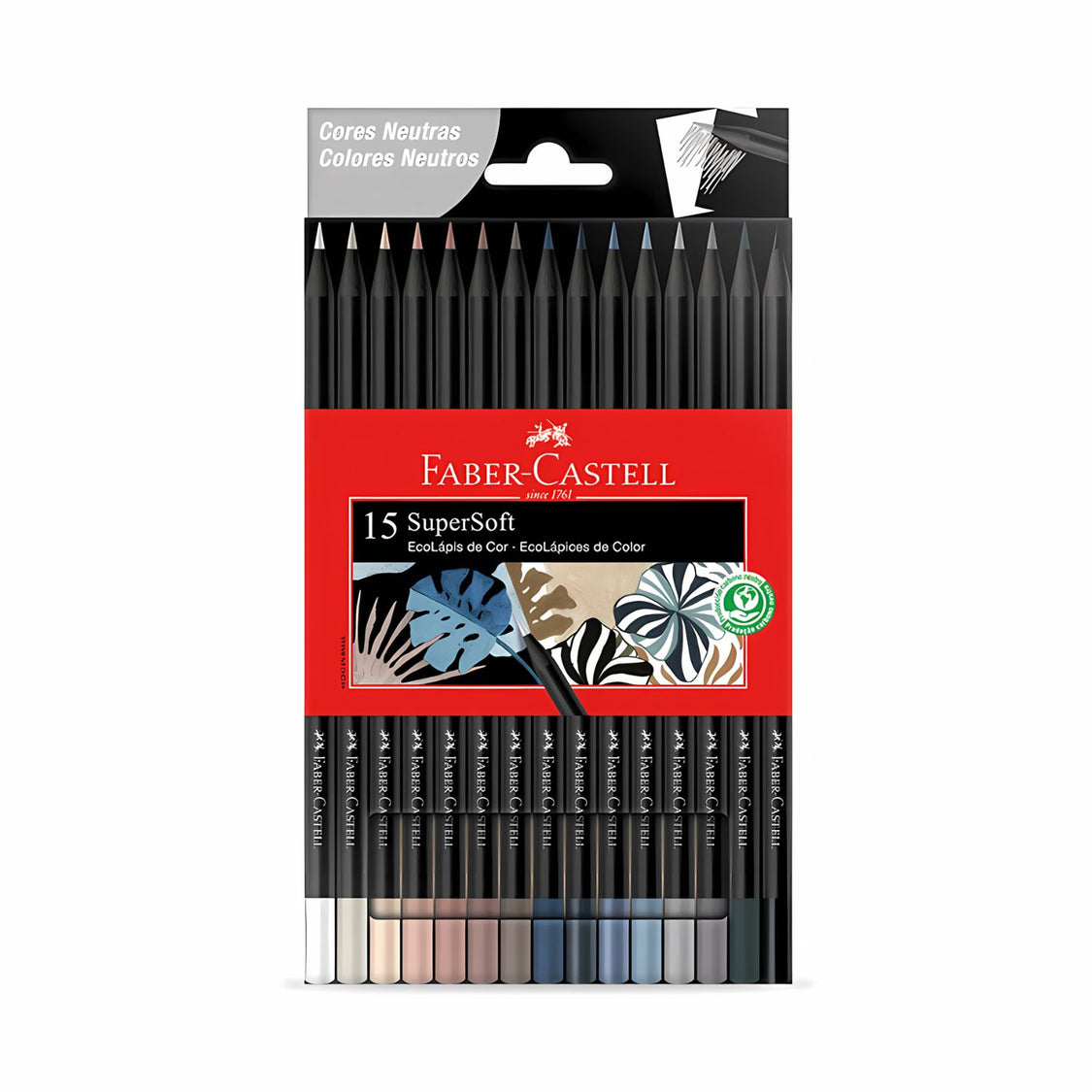 Set 15 Lápices de Colores Faber Castell Super Soft Neutros – Dibu Chile