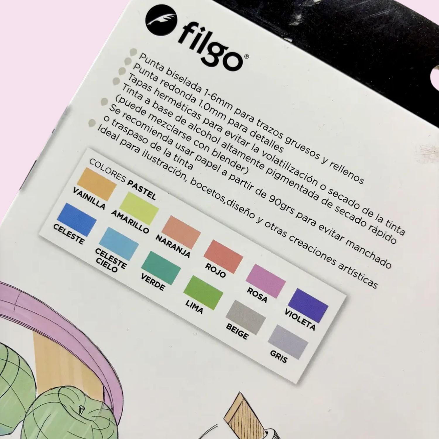 Set 12 Marcadores al Alcohol Filgo Alloy Tonos Pastel – Dibu Chile