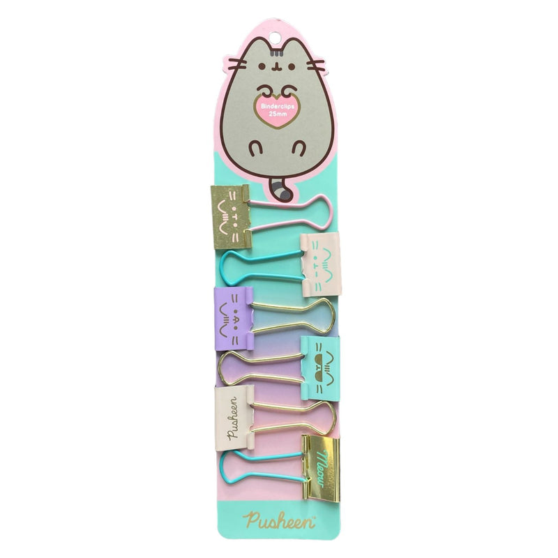 Set 6 Binder Clips de Pusheen 25 mm Mooving at Work – Dibu Chile