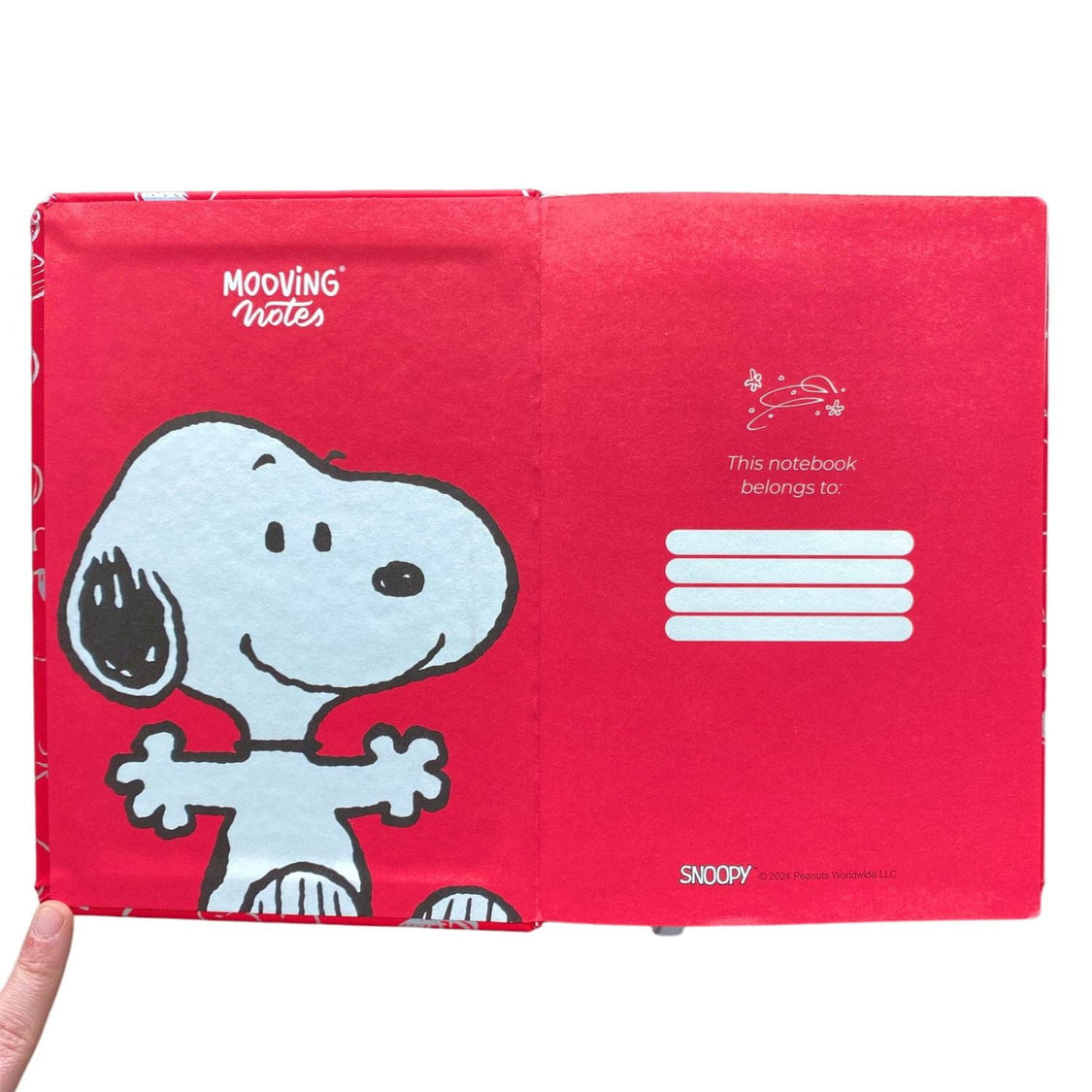 Libreta Mooving Notes A5 Líneas Tapa Dura Snoopy – Dibu Chile