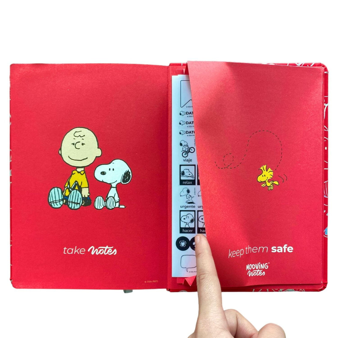 Libreta Mooving Notes A5 Líneas Tapa Dura Snoopy – Dibu Chile