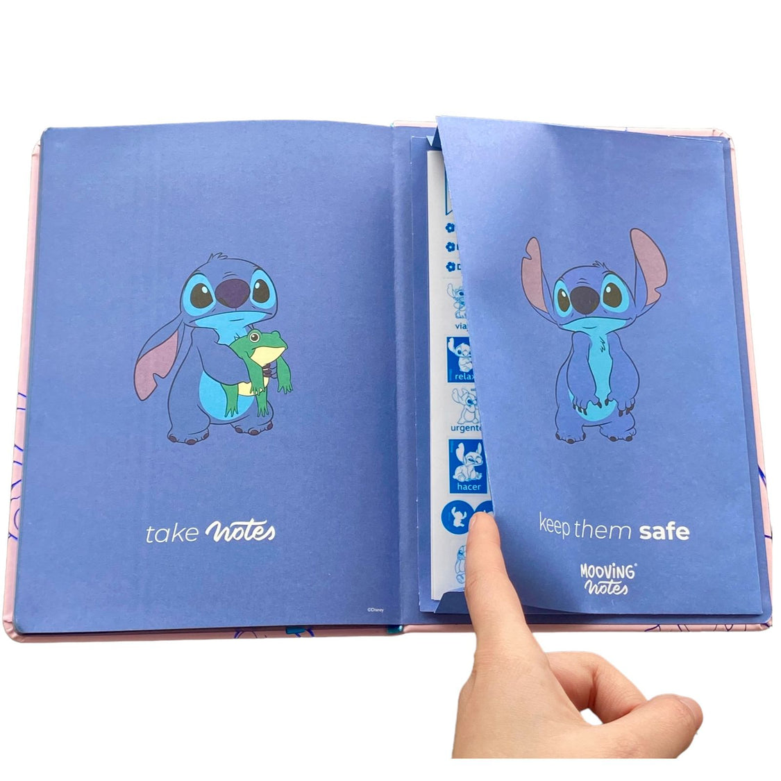 Libreta Mooving Notes A5 Líneas Tapa Dura Stitch – Dibu Chile