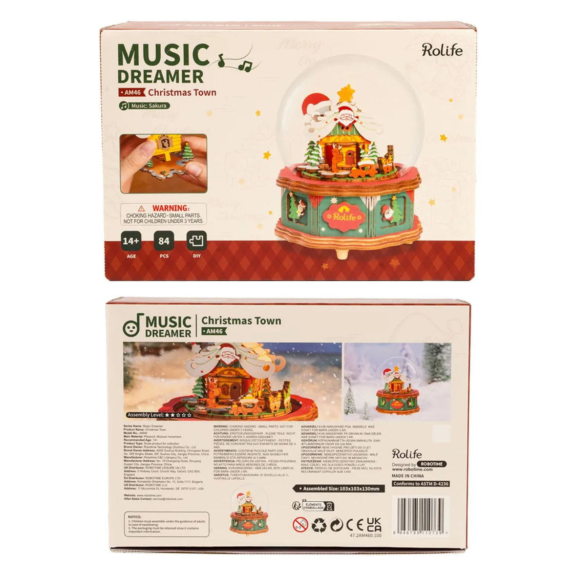 Caja Musical Armable Christmas Town Rolife – Dibu Chile