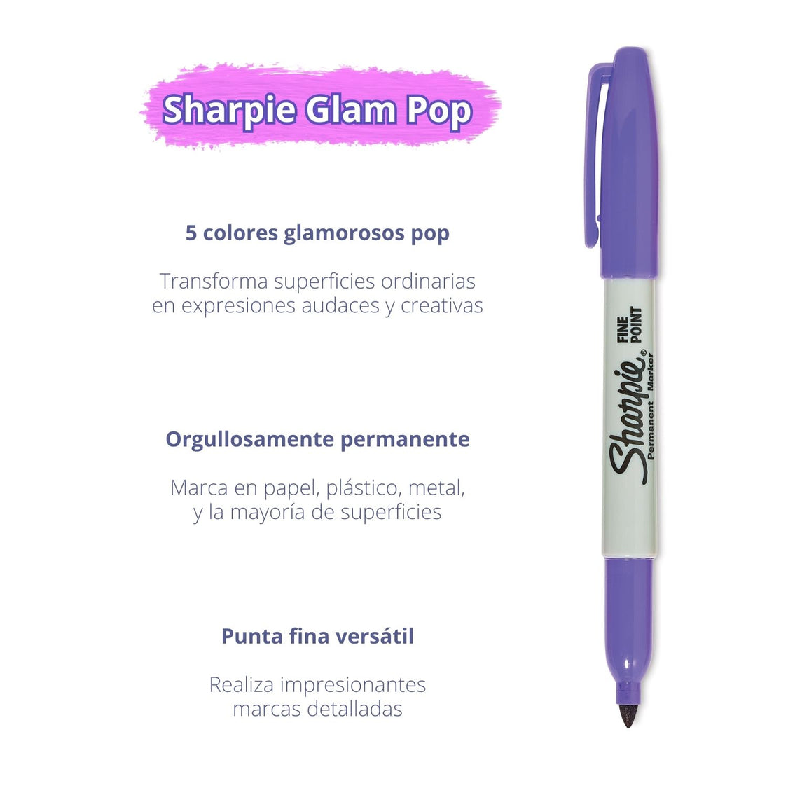 Set 5 Plumones Sharpie Glam Punta Fina – Dibu Chile