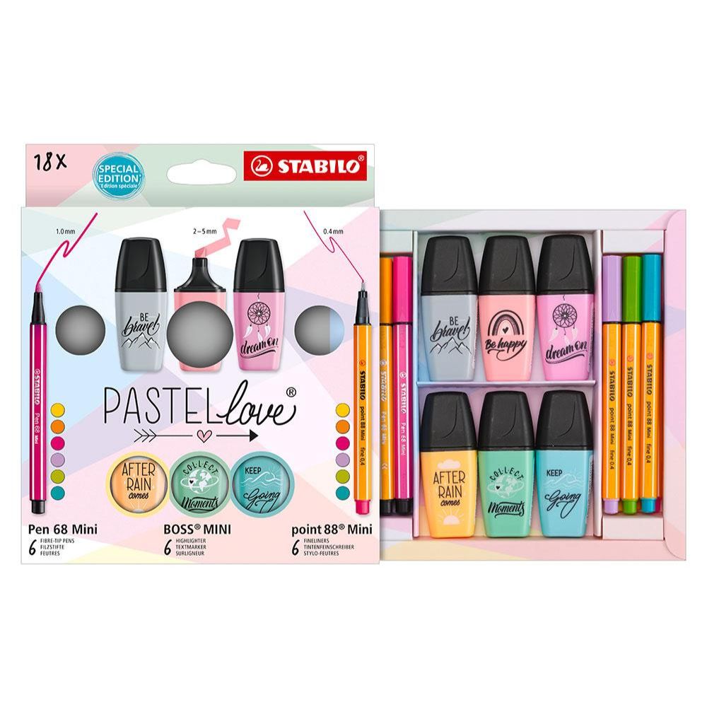 Stabilo Boss Pastel Love Kit Mini Destacadores y Tiralíneas – Dibu Chile