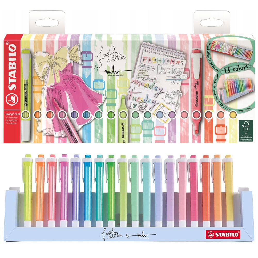 Stabilo Swing Cool Set de 18 Destacadores – Dibu Chile