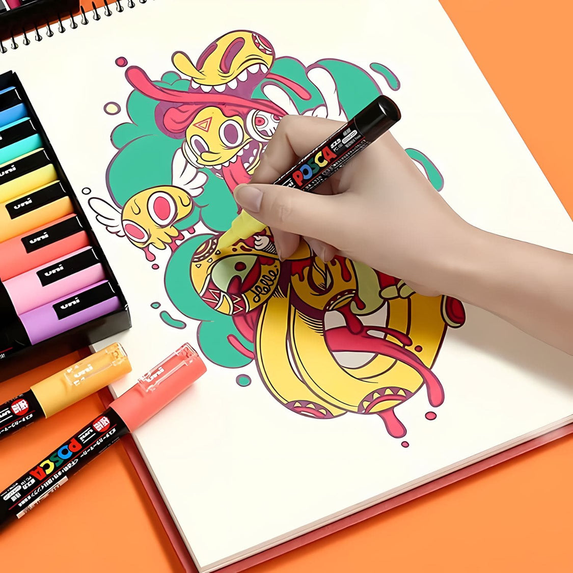 Set 15 Plumones Posca Punta Fina 3M – Dibu Chile