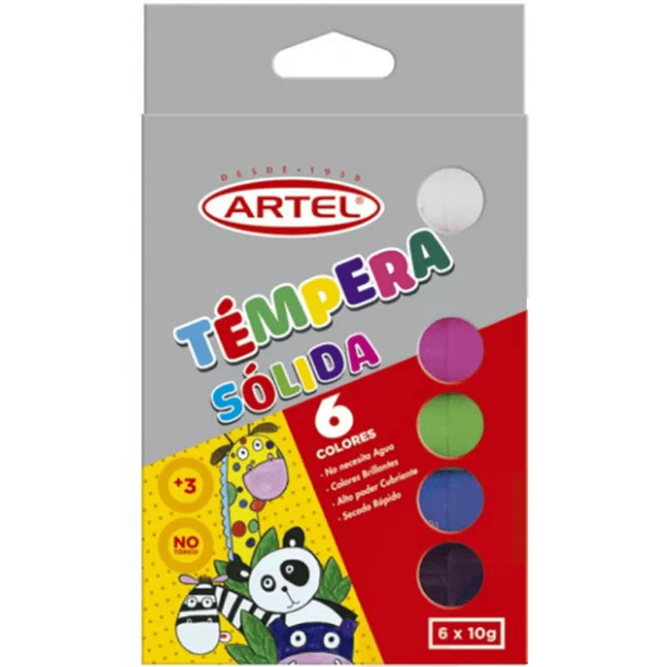Set 6 Témpera Sólida Colores Básicos Artel – Dibu Chile