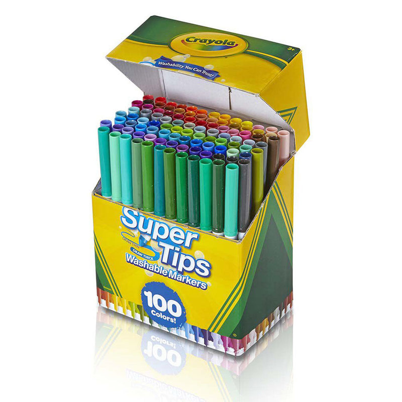 Plumones Crayola SuperTips Lavables Set de 100 – Dibu Chile
