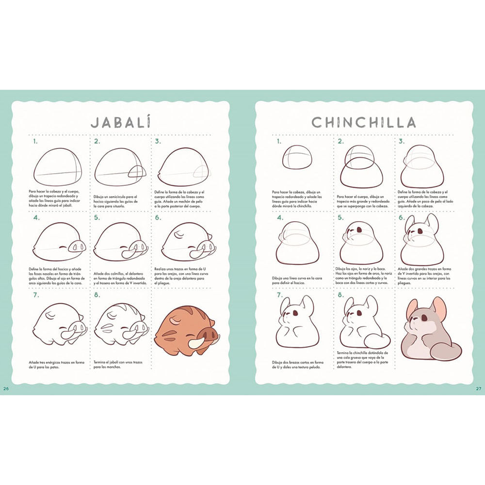 Dibujar Animales Chibi. 75 animales adorables - Phoebe Im – Dibu Chile