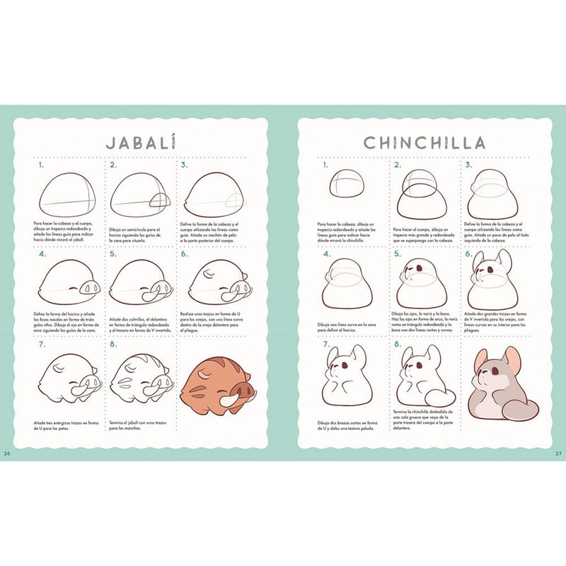 Dibujar Animales Chibi. 75 animales adorables - Phoebe Im – Dibu Chile