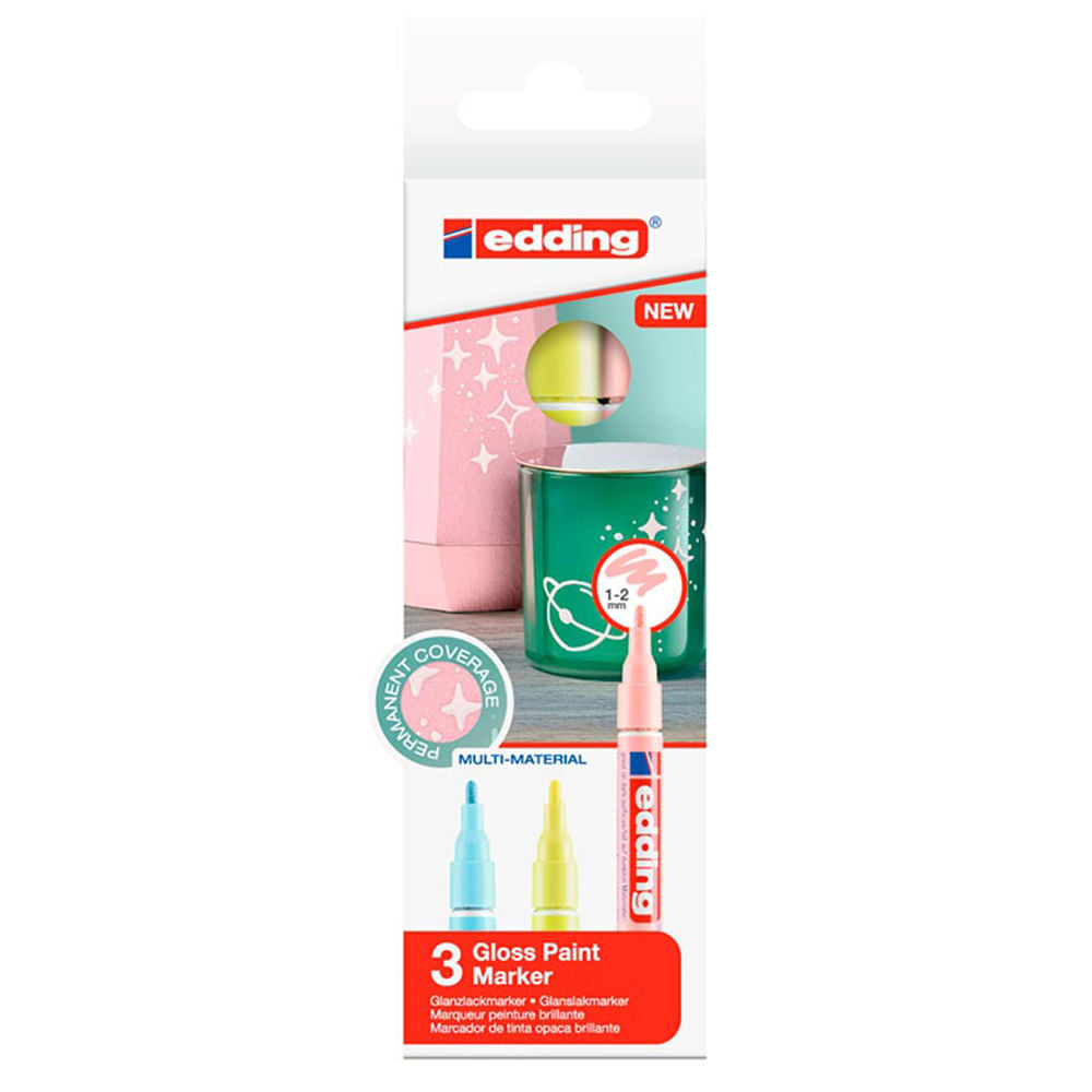 Set de 3 Marcadores de Pintura Pastel Edding 751 – Dibu Chile