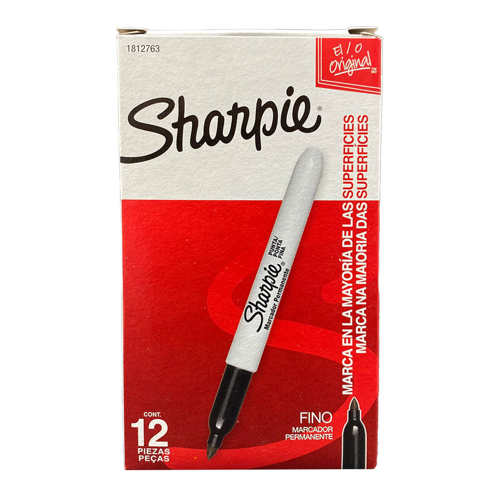 Plumones Permanentes Sharpie Punta Fina Pack de 12 – Dibu Chile